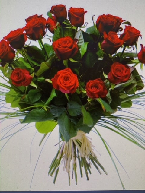 Bouquet de roses rouges longues tiges - Côté Jardin